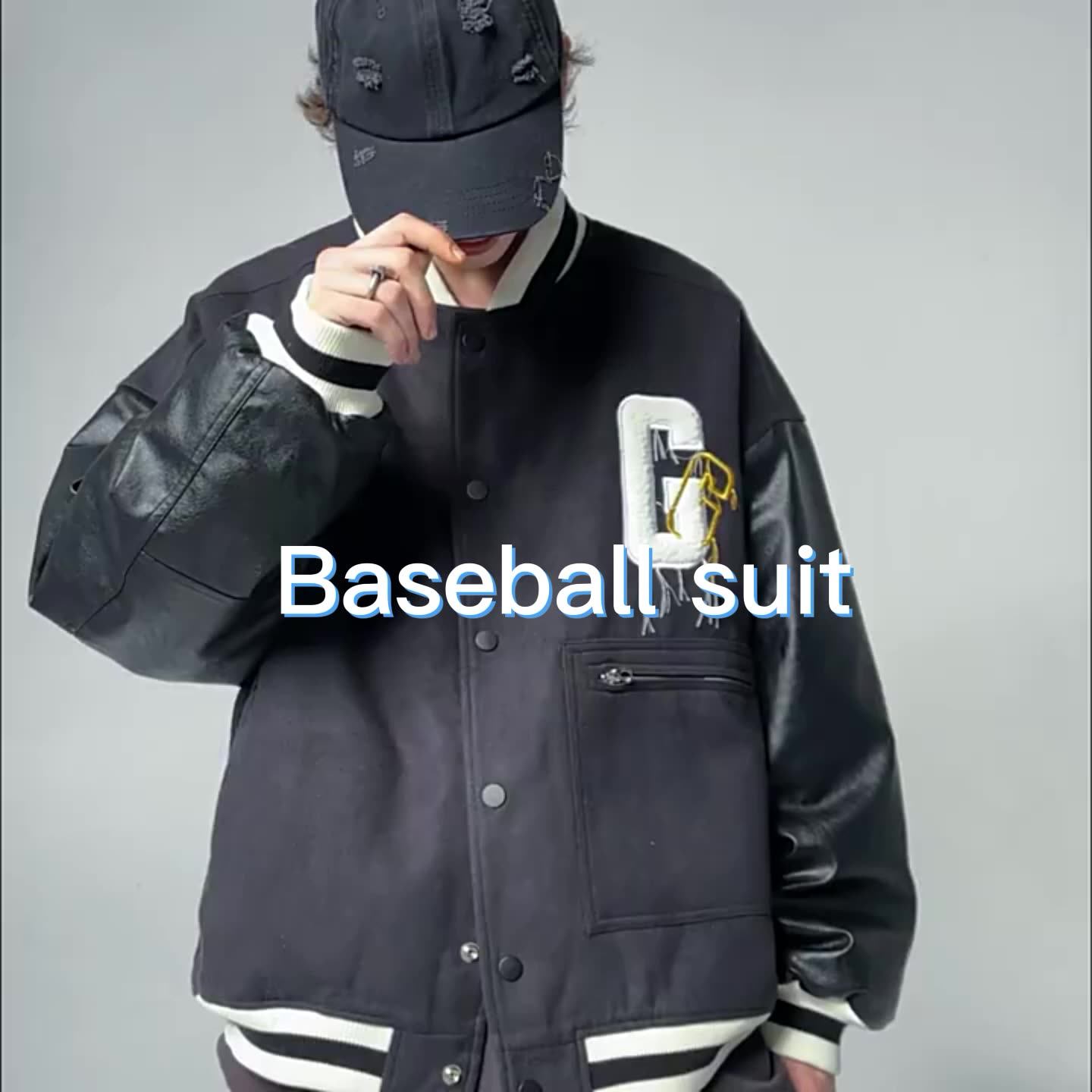 Custom Side Pockets Design Chenille Patches Embroidery Patchwork ...