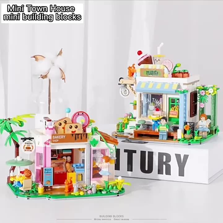 Mini Town Building Blocks Sets Mini Bricks 3d Model Flower Shop ...