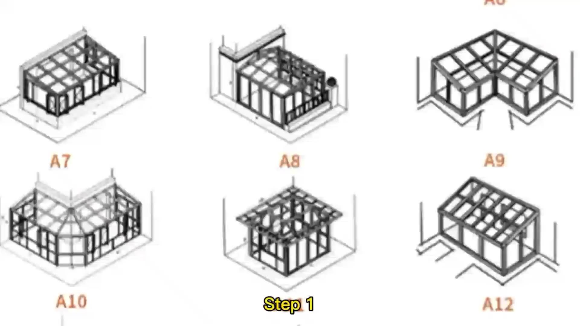 Dtop Triple Glass House Veranda Outdoor Conservatory Sunroom Aluminum ...