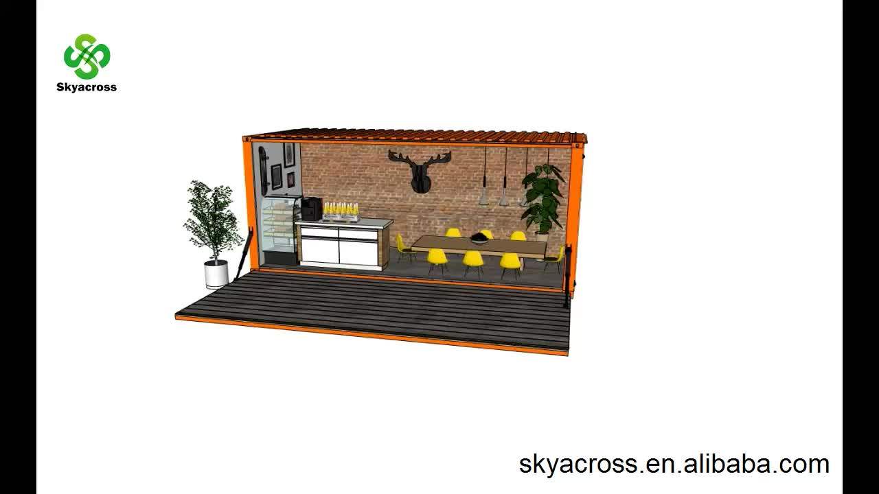 Outdoor Modern Prefab Cafe Contain 20ft Shipping Container Bar Portable ...