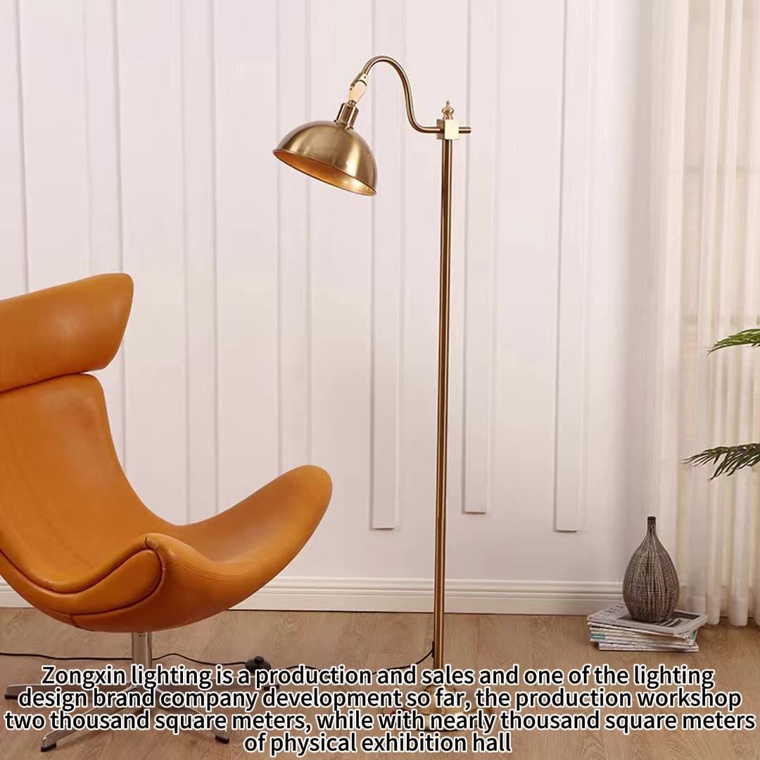 American Retro Floor Lamp Living Roombronze Simple Bedroom Bedside ...