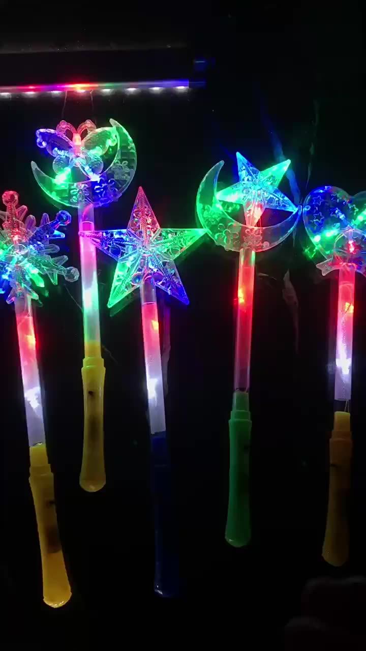 Glowing Toy Fairy Stick Night Light Flash Magic Wand Christmas ...