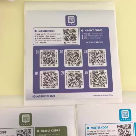 Double Layer Labels Peel Off Multi Page Label Sticker Qr Code Pet Tag ...