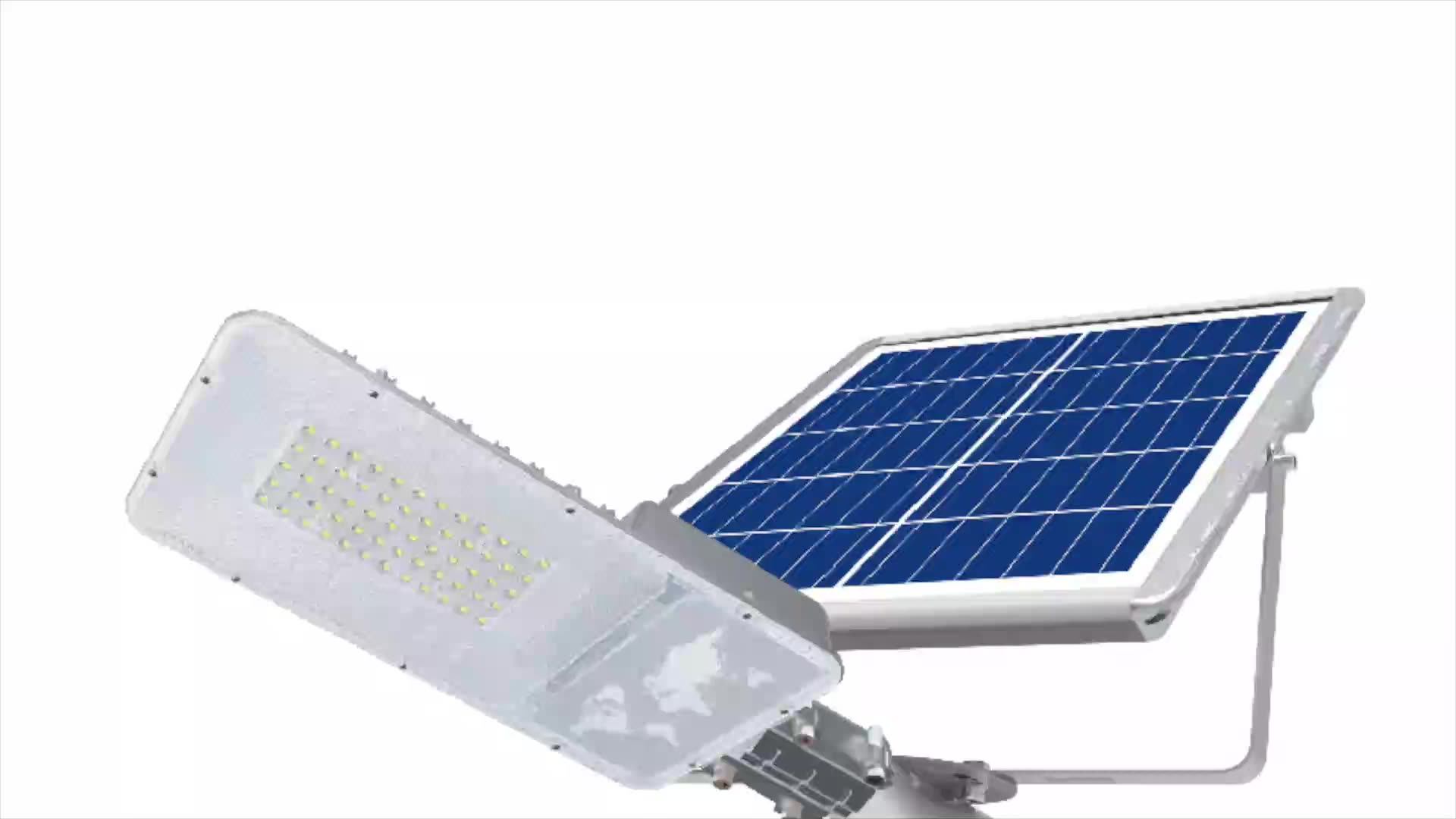 All In One 20w 30w 40w 50w 60w Solar Street Lamp With Battery Backup ...