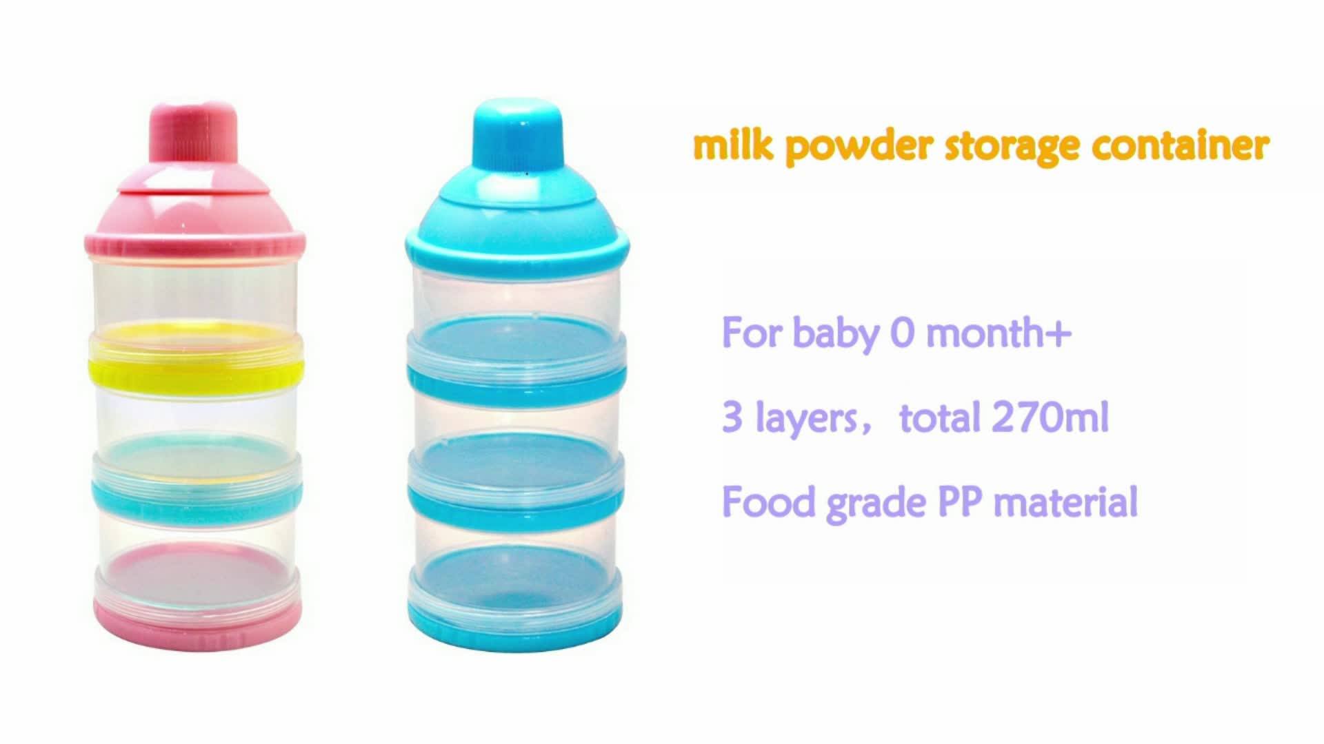 Baby Products Of All Types 3 Layers Plastic Stackable Baby Milk Powder ...