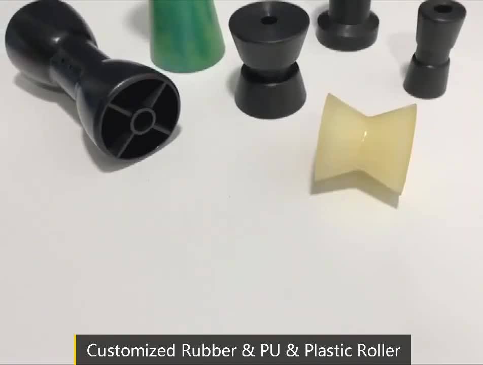 Customized U / V Grooved Small Hard Plastic Abs Concave Cable Rollers ...