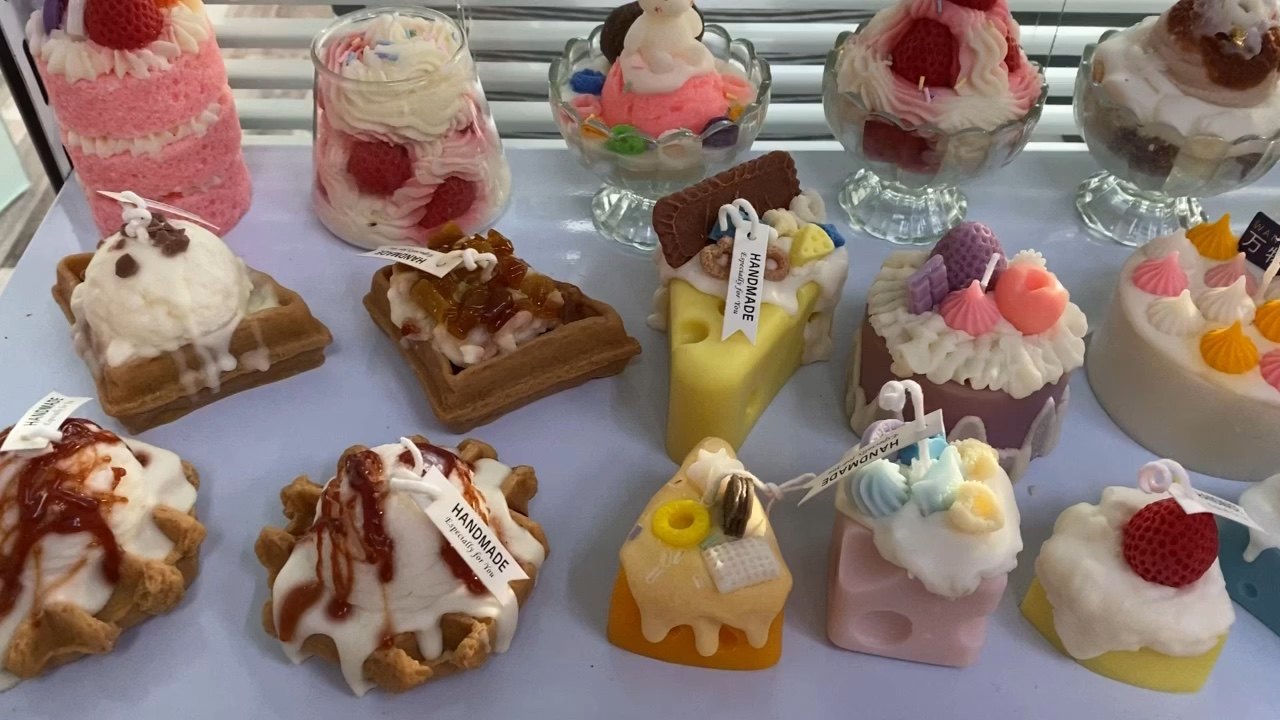 V59 Hot Customized Cream Candles Scented Ice Cream Candle Dessert ...