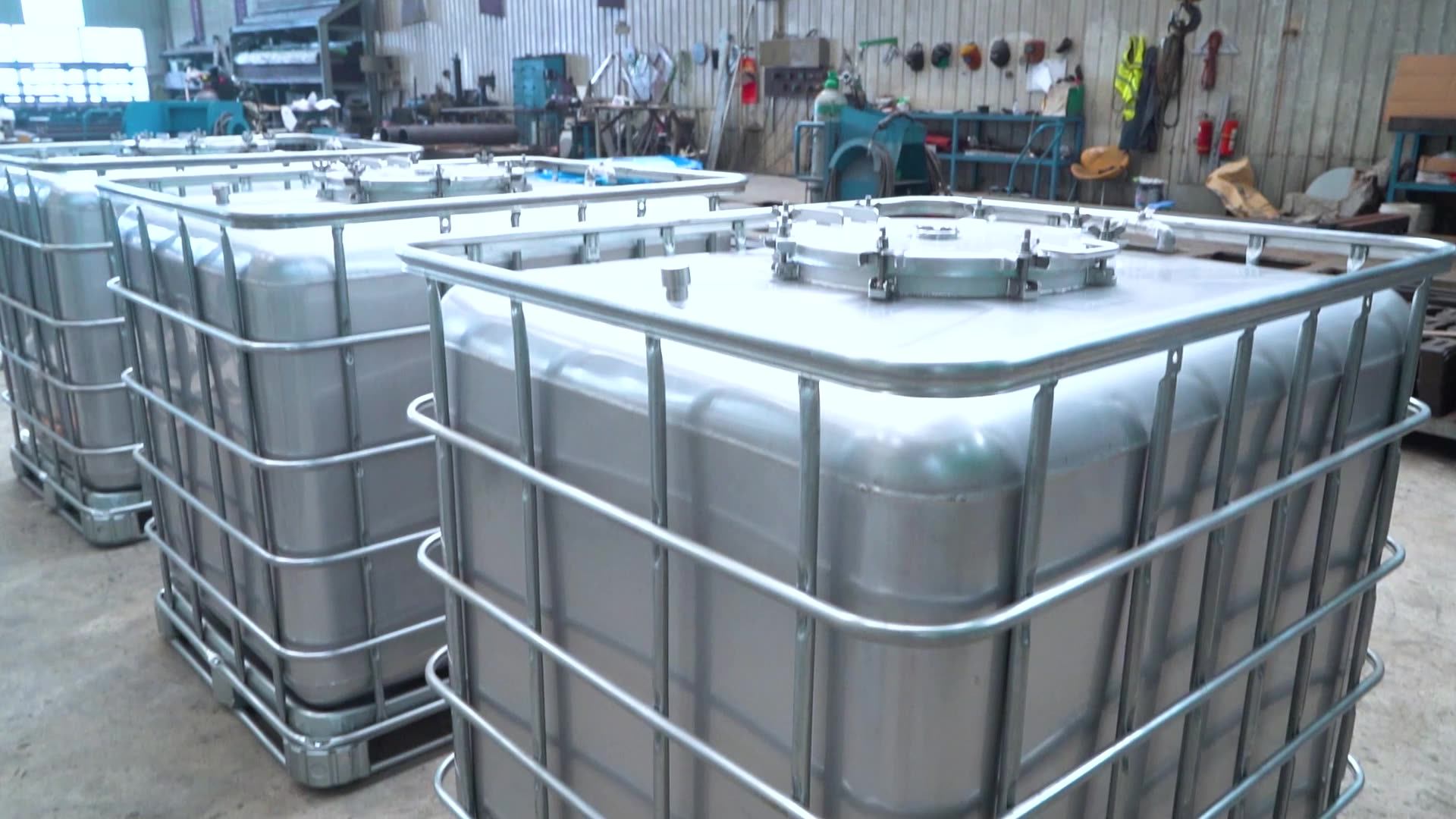 Ibc Tote Tank Storage Tank Stainless Steel 1000l Chemical Equipment ...