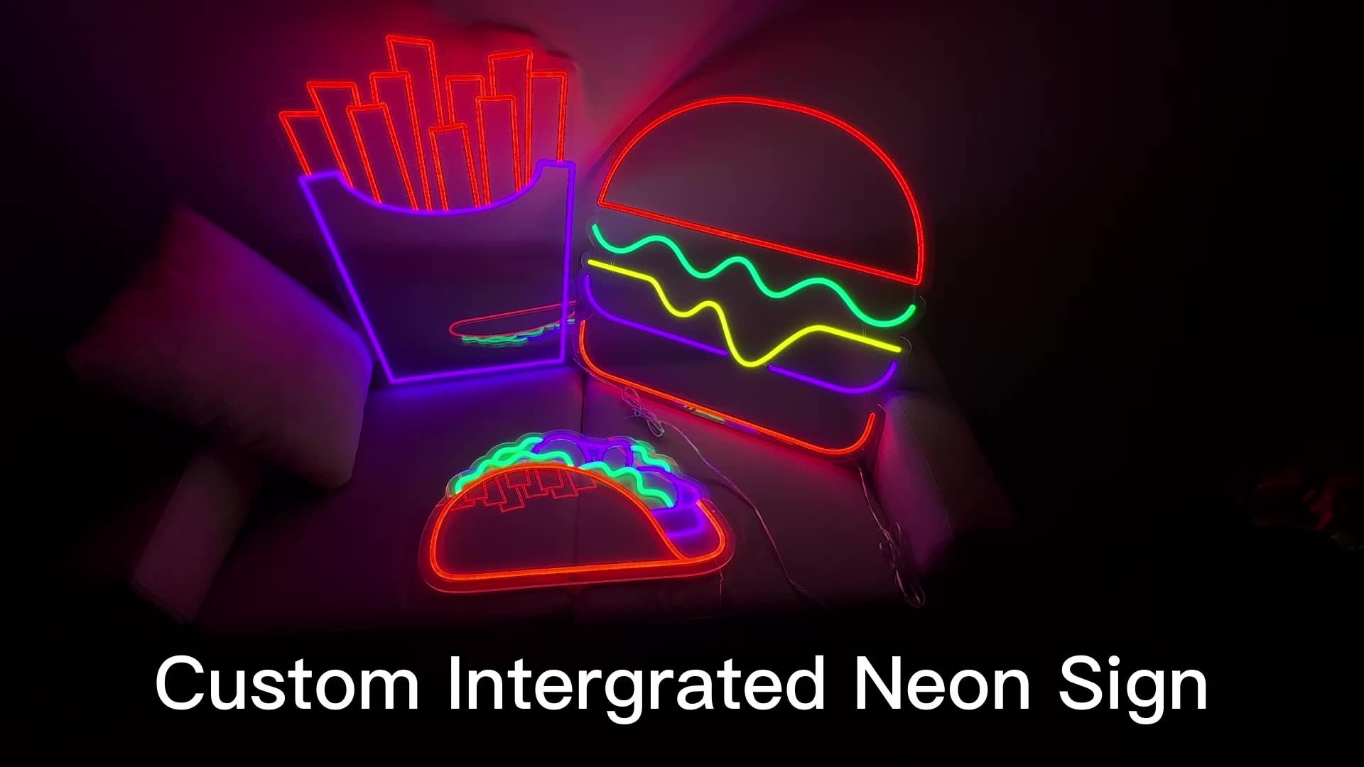 Matt Bar Sign Hotdog Neon Sign Led Wall Decor Food Led Kitchen Decor ...