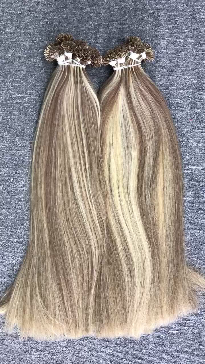 Flat Tip Natural Straight Color Piano Hair Extension Made Of Virgin ...