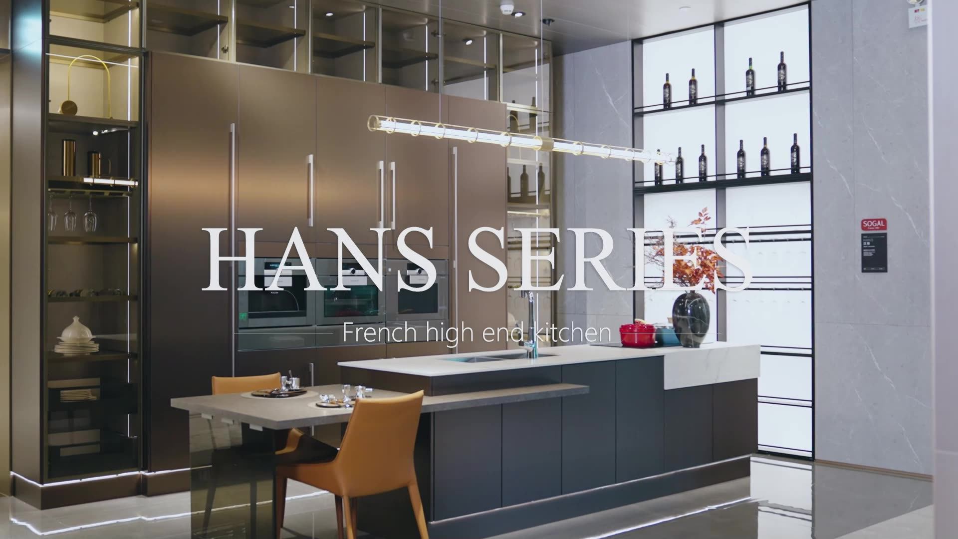 Suofeiya Modern Island Kitchen Designs Complete Metal Laminate Glossy ...