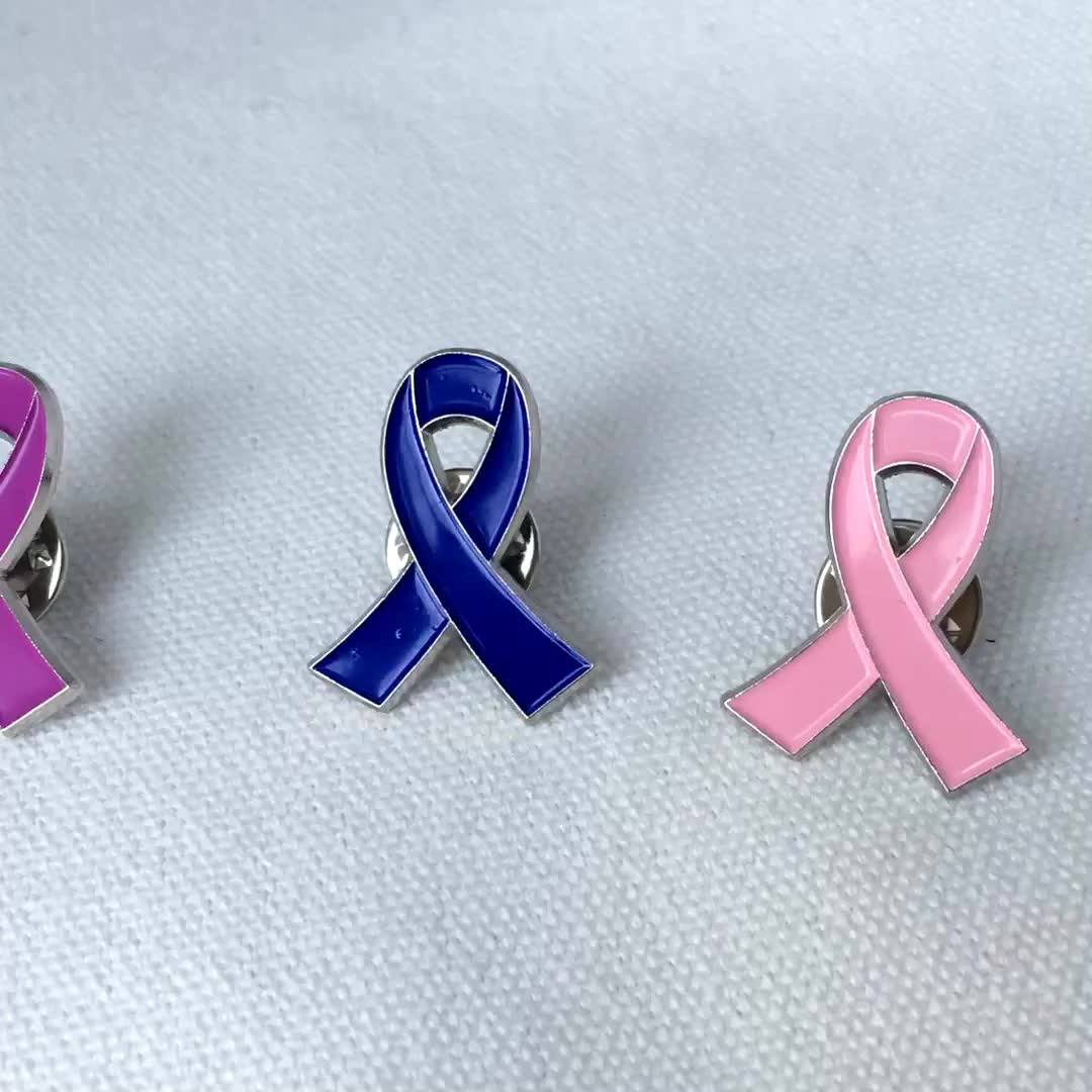 Wholesale Breast Cancer Pink Metal Ribbon Lapel Pin - Buy Ribbon Lapel ...