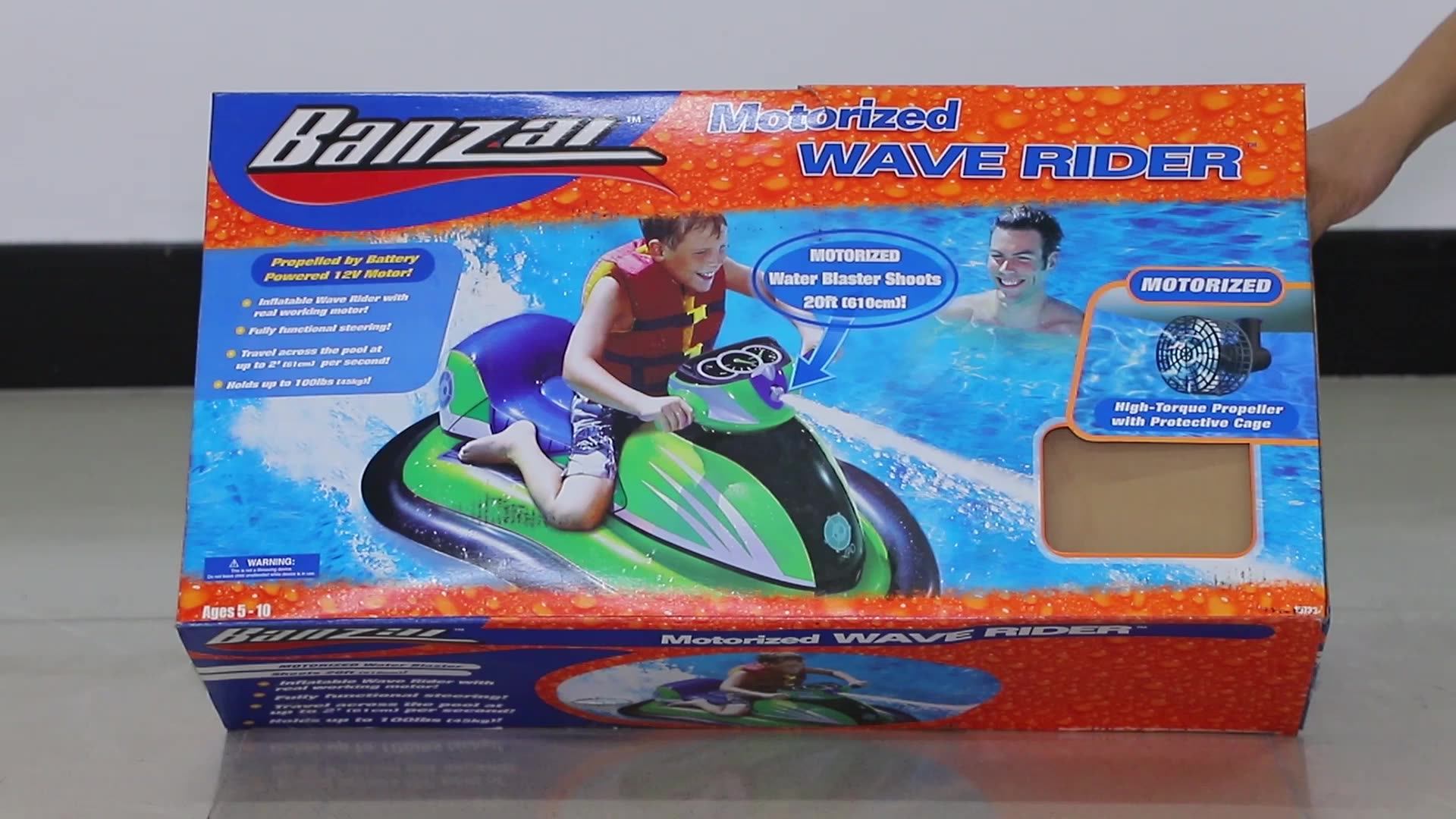 Inflatable Swimming Pool Float Water Toy Kids Motorised Jet Ski With ...