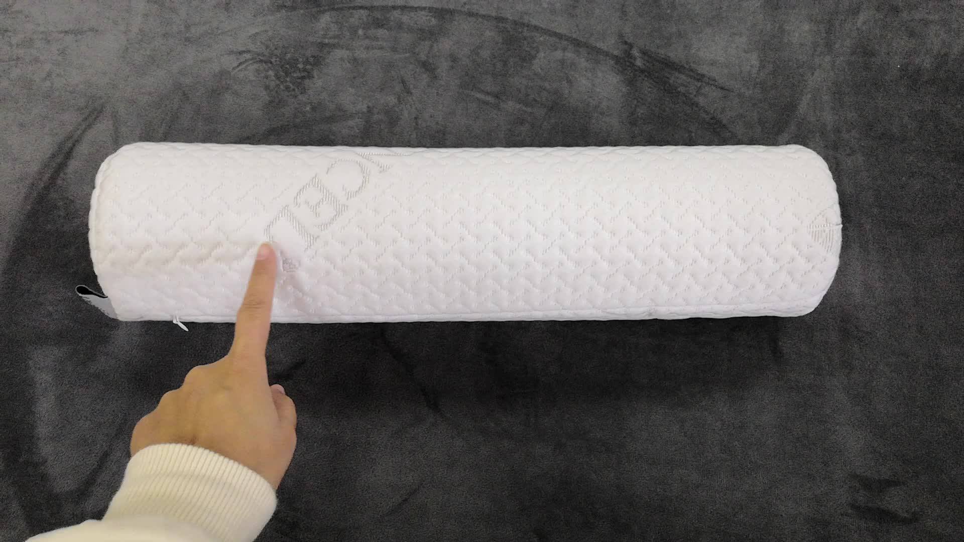 Bamboo Cervical Neck Roll Memory Foam Pillow Bolster Pillow Round Neck ...