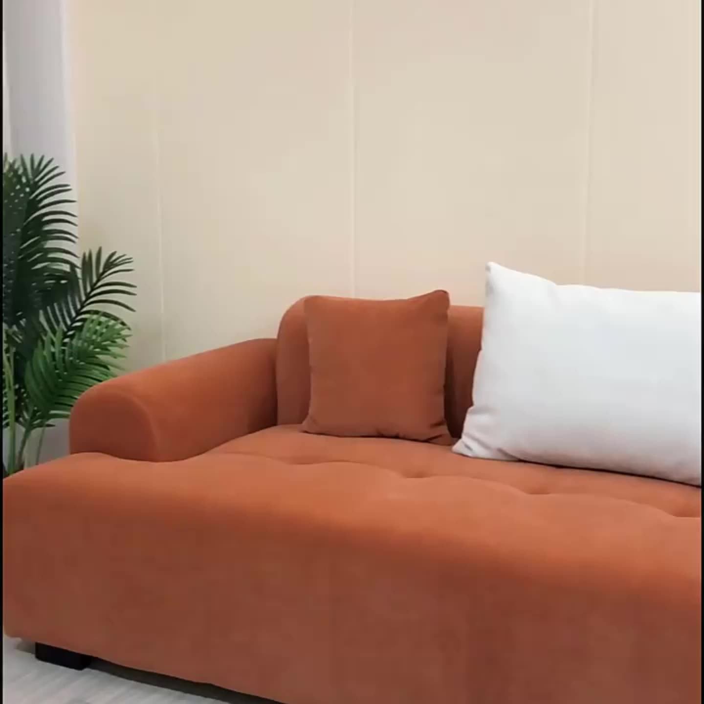 Nordic L Shape Sectional Sofa With Ottoman Modular Combination Velvet ...