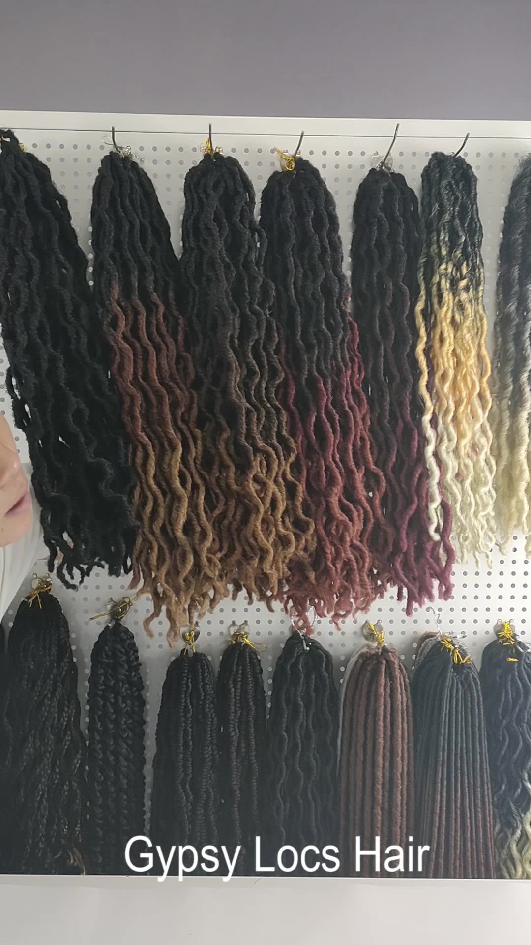 Gypsy Locs Goddess Faux Locs Crochet Hair Extension Ombre Braiding Hair ...