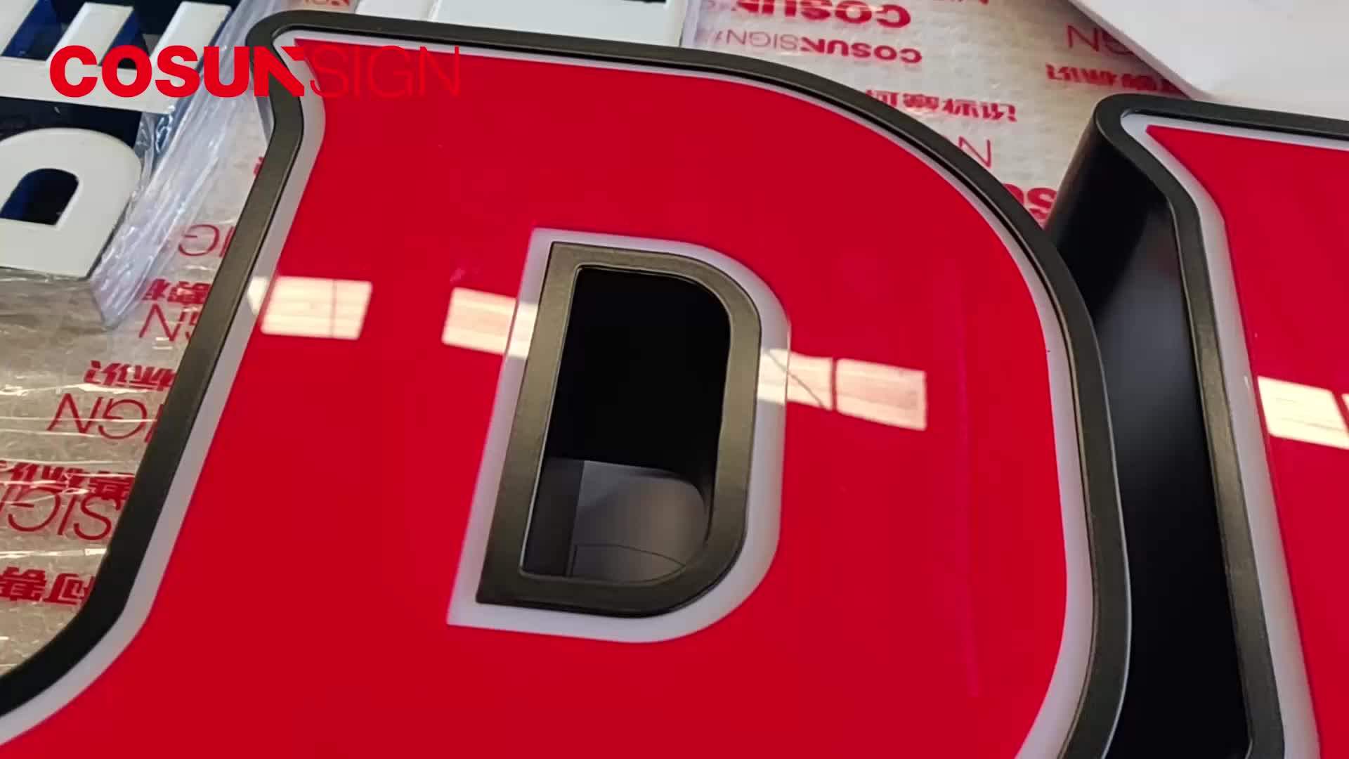 Customized Acrylic 3d Large Led Alphabet Channel Letter Sign - Buy Led ...