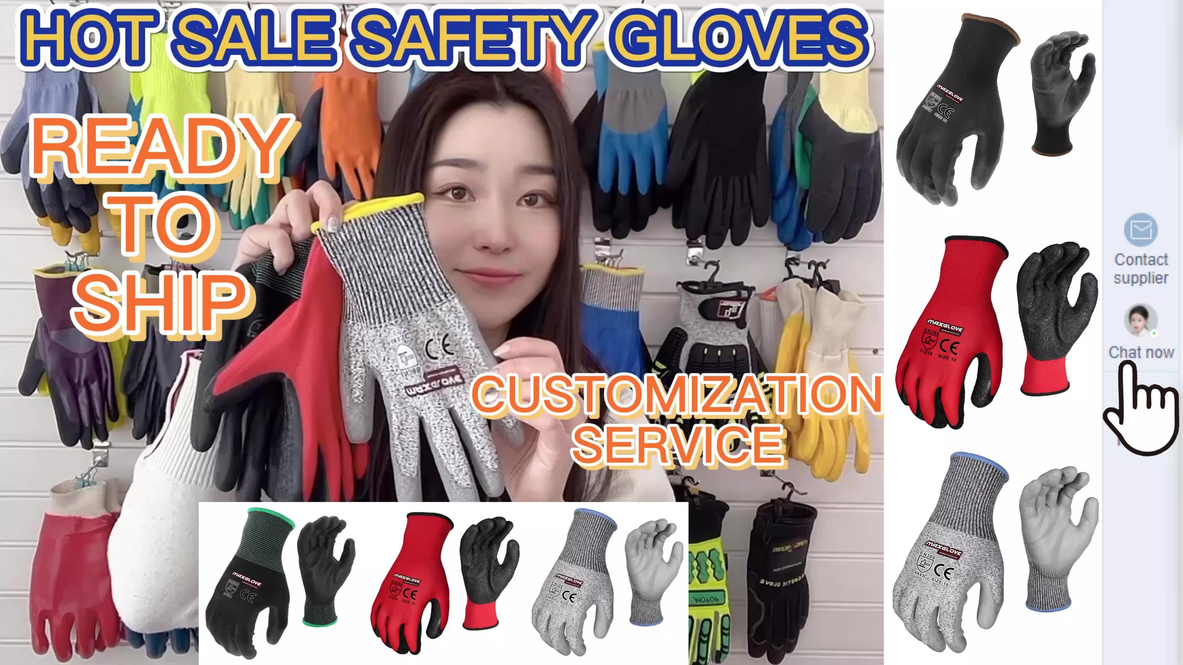 Maxipact Knitted Hppe Anti-cut Pu Hppe Custom Logo En388 Level 5 Personal Protective Equipment ...