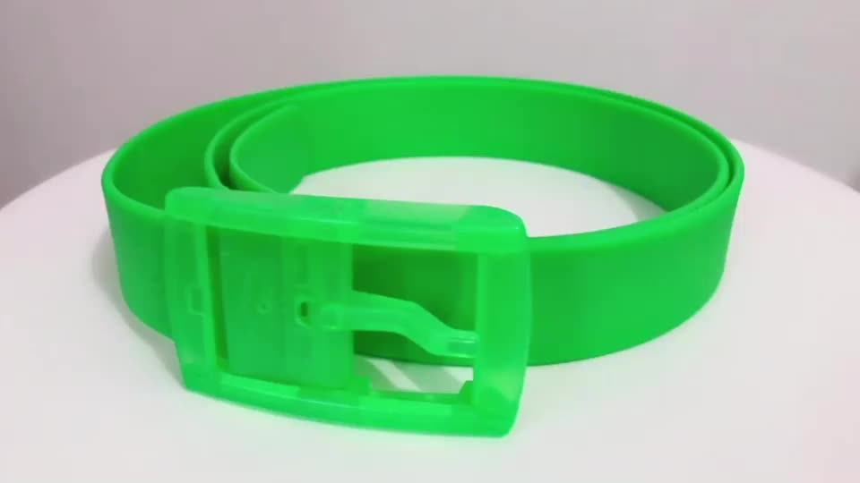 Unisex Colorful Plastic Buckle Silicone Waist Belt - Buy Silicone Belt ...