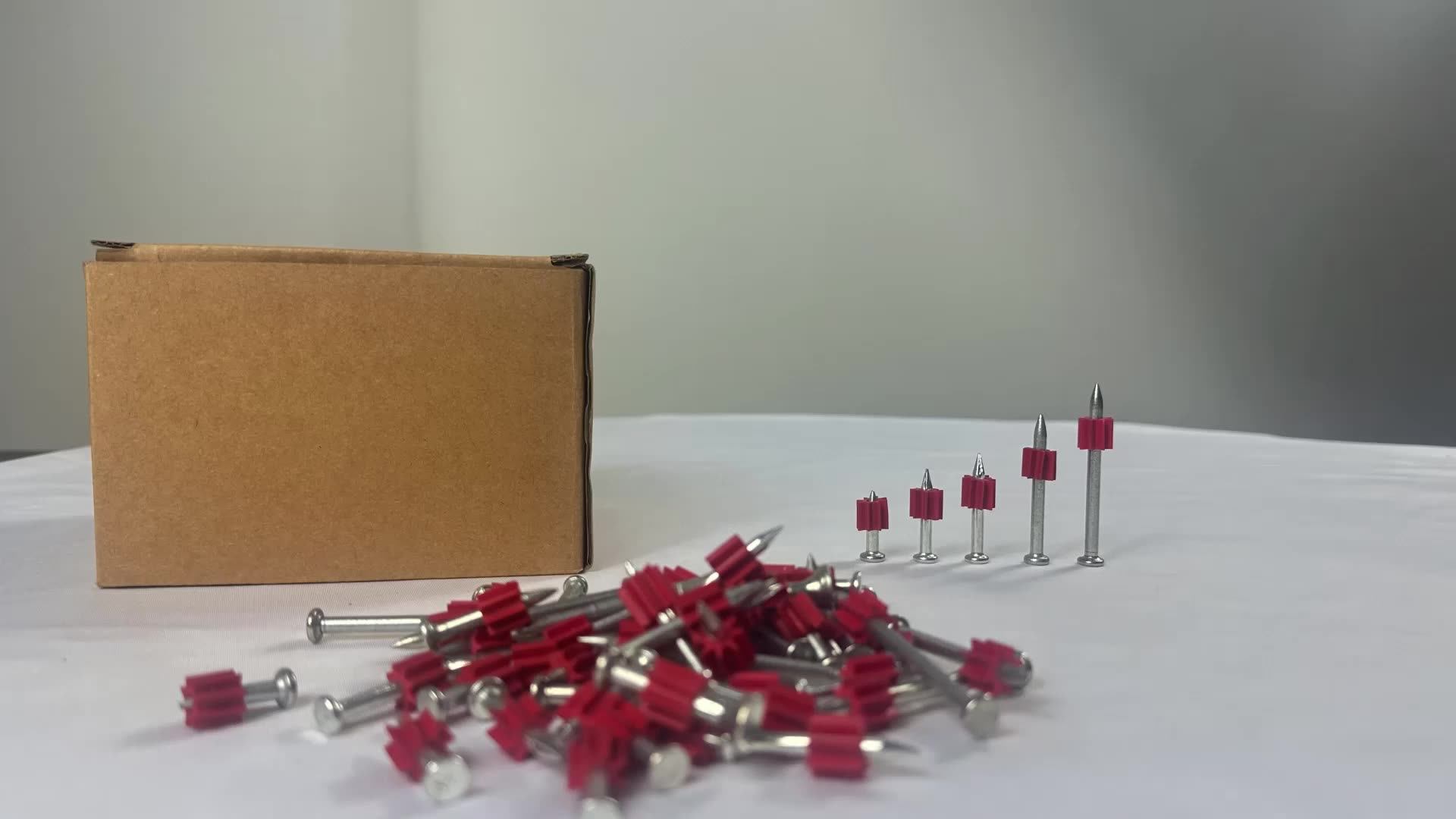 Wholesale Pd Power Actuated Fastener Nail With Red Flute Plastic Washer ...