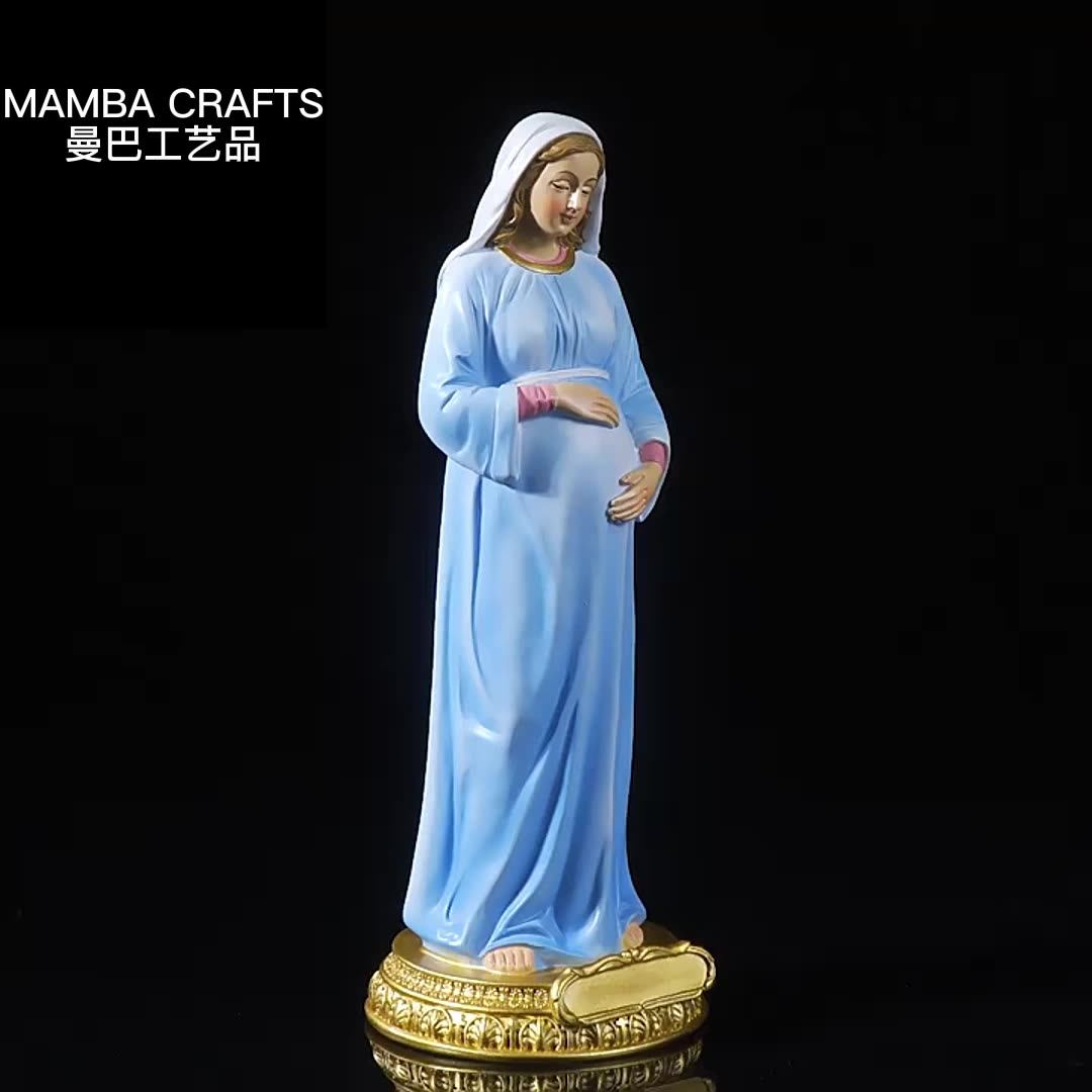 Religious Figurines Maria Ornament Holy Family Statue Pregnant Mary ...