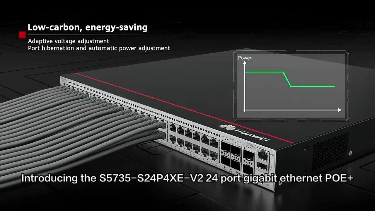 S5735-s24p4xe-v2 24 Port Gigabit Ethernet Poe+ Network Switch With 4 ...