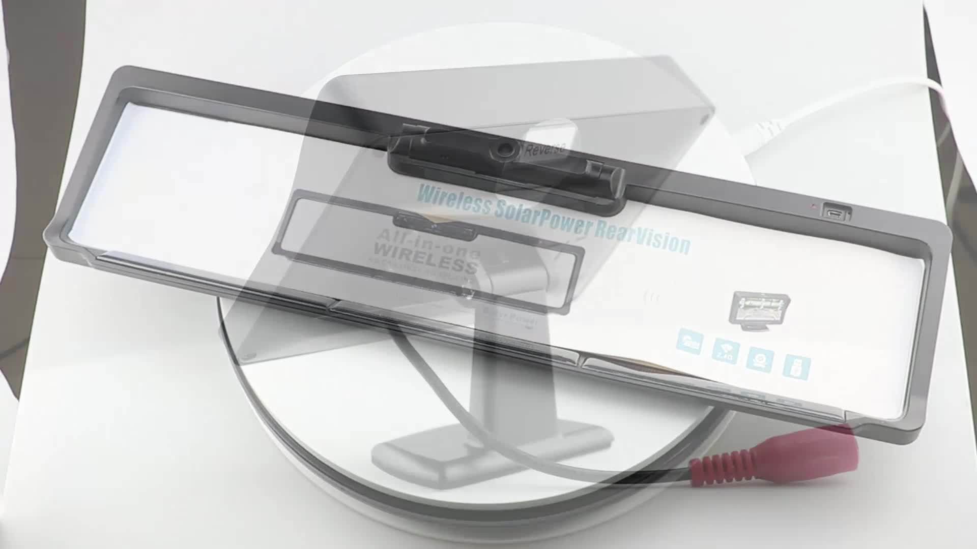 Auto Solar Power Rear View Camera Built In Battery Car Parking Backup ...