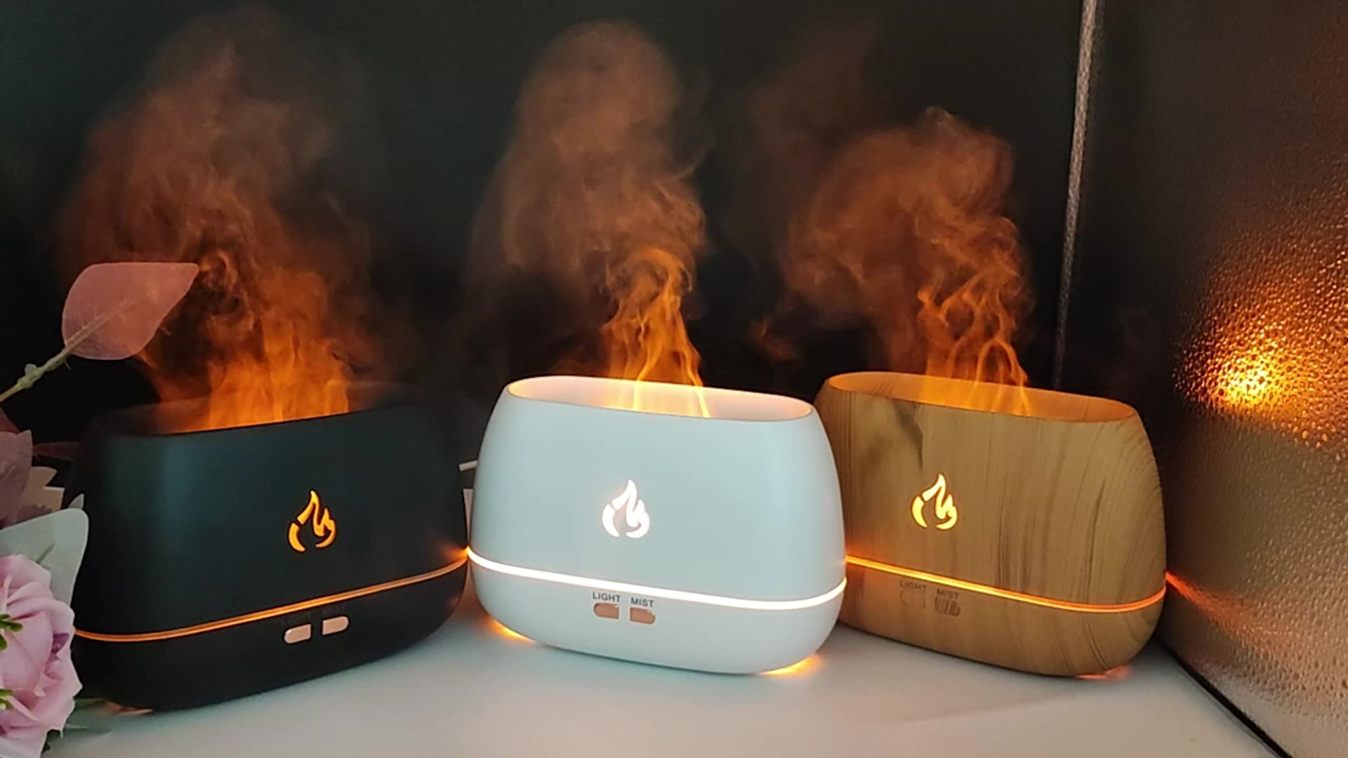 200ml New Colorful Rgb Led Aromatherapy Diffuser Humidifier Usb Table Cool Mist Portable Fire ...