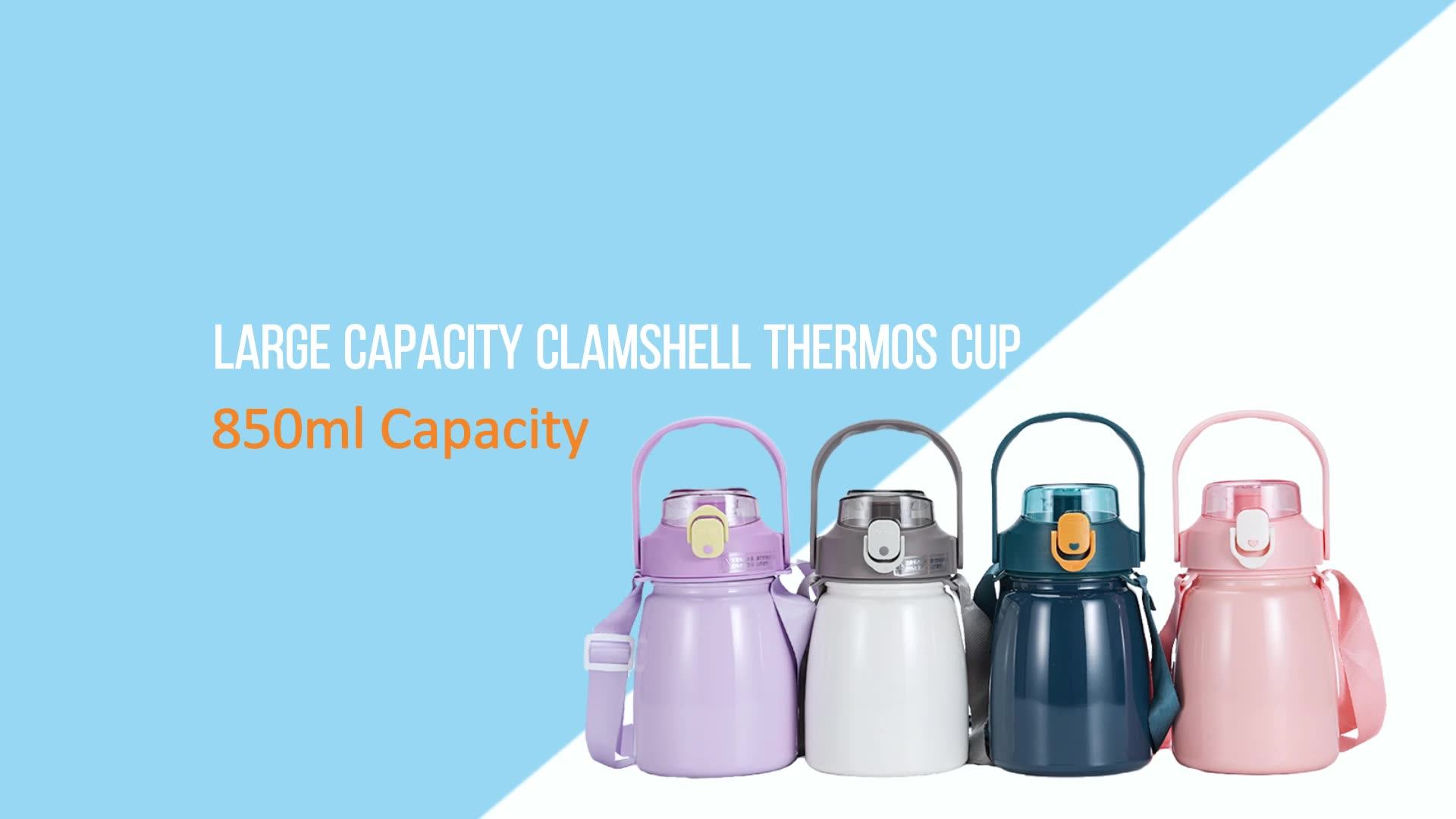 850毫升可爱便携式双壁不锈钢保温瓶，带软吸管 - Buy 保温瓶,不锈钢真空保温杯,保温瓶用软质秸秆 Product on Alibaba.com