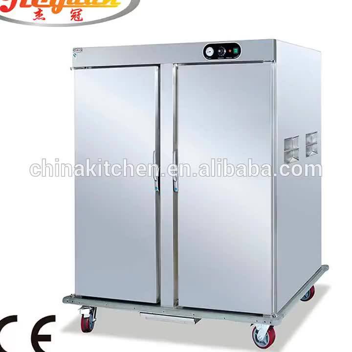 Stainless Steel Mobile 2 Door Electric Food Warmer Trolley - Buy Food ...