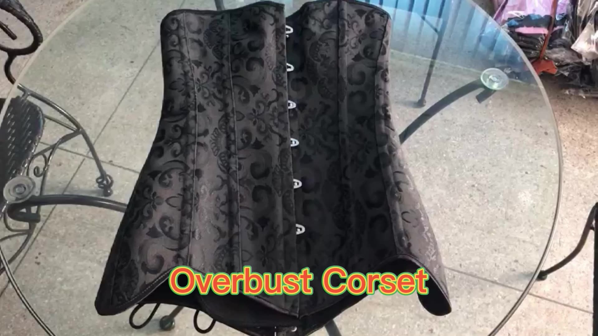 Long Torso Overbust Corset Women Cover Hip Steel Boned Bustier Top