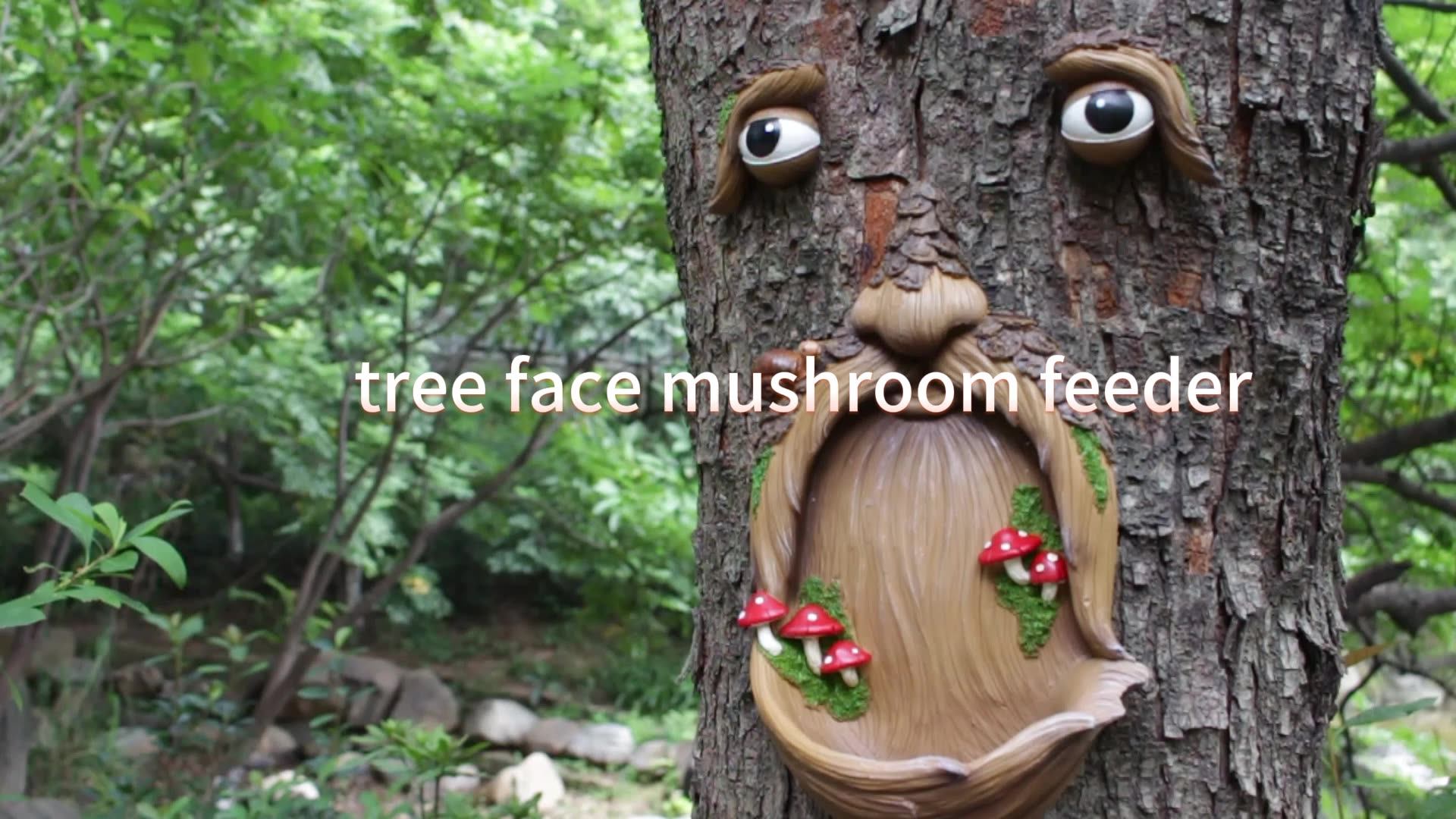 Tree Face Sculpture Whimsical Tree Face Ornament Yard Garden Decor ...