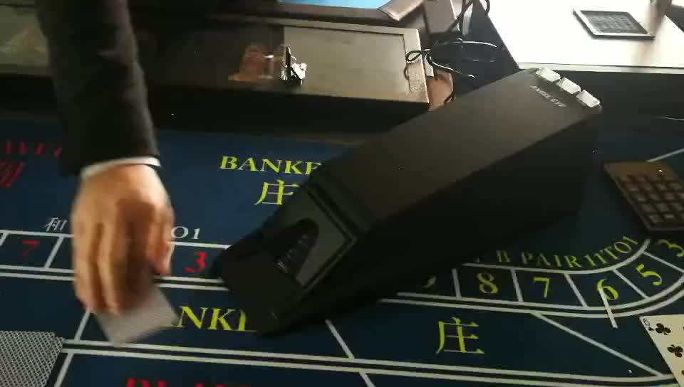 Casino Baccarat Game Automatic Playing Card Dealer Shoe With Black Fur ...