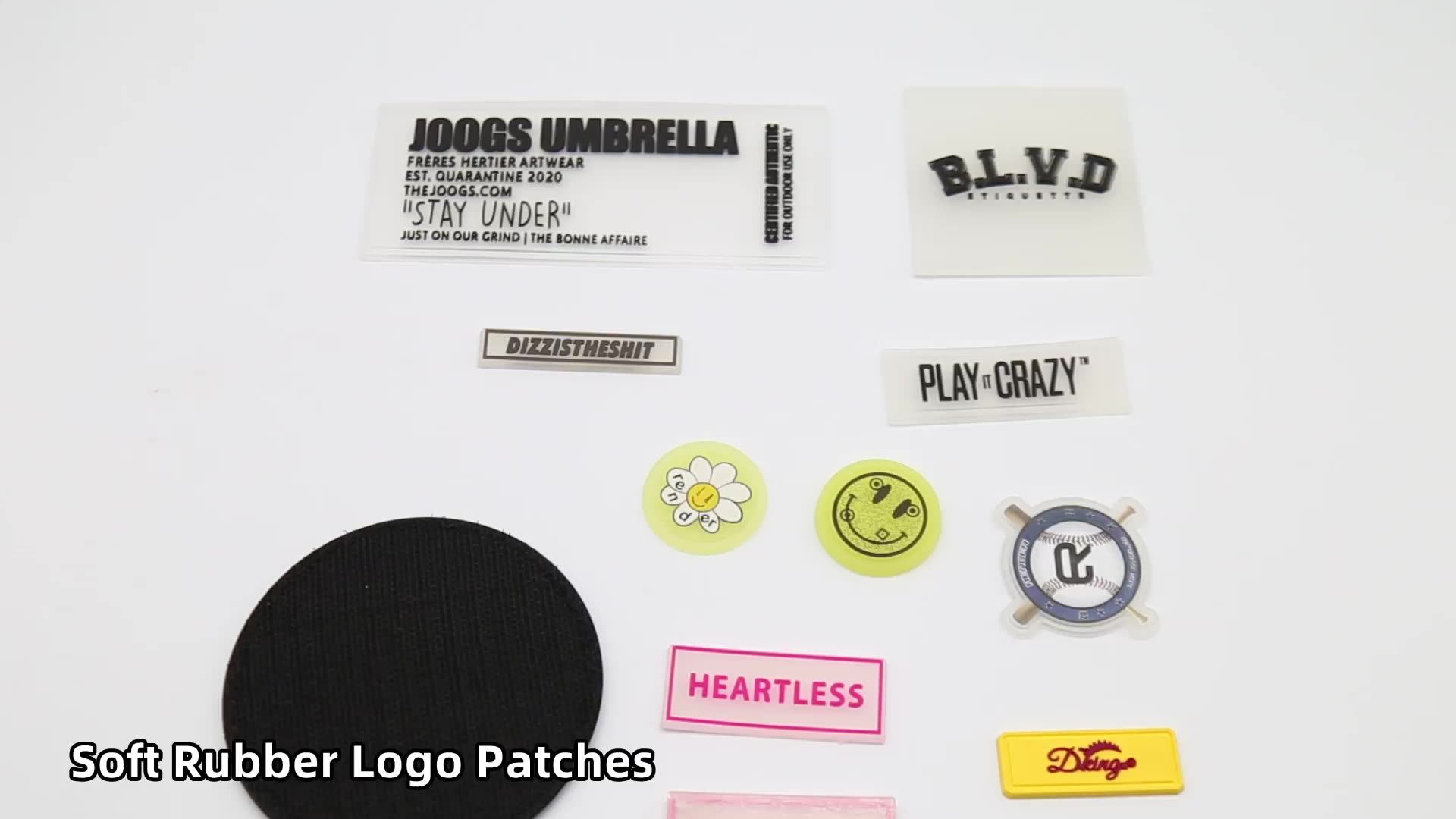 Promotional Iron On Garment 3d Silicon Logo Embossed Silicone Patches ...