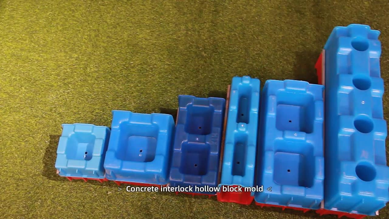 Manual Plastic Concrete Lego Block Molds Hollow Interlock Mould For ...