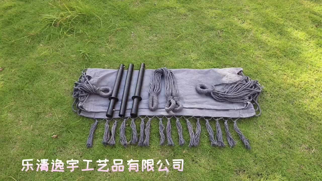 Outdoor Indoor Hammock Chair With Macrame Lace Fringe Tassel And Steel ...