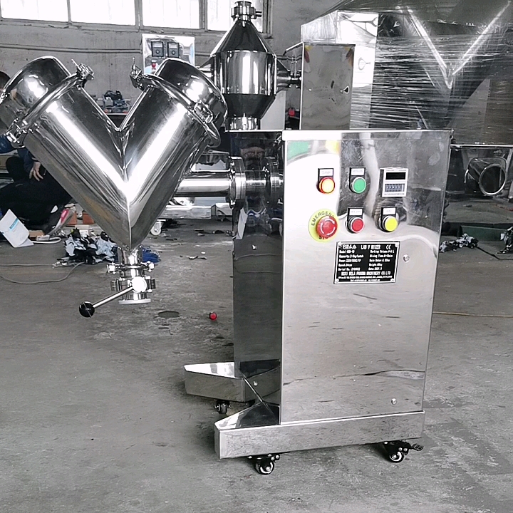 Ce Industrial Laboratory Chemical Blender Small V Type Mixer Automatic ...