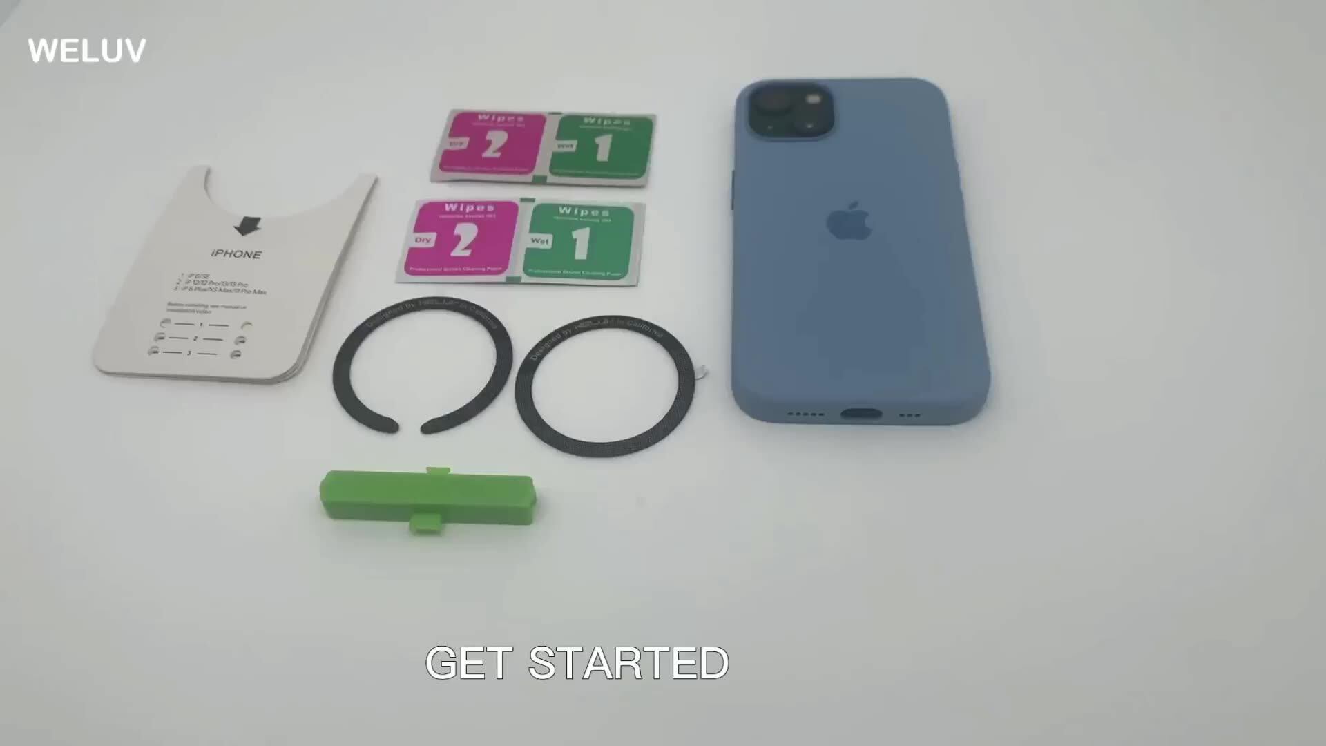 Weluv Magnetic Phone Wireless Charging Conversion Kit Adhesive Ring ...