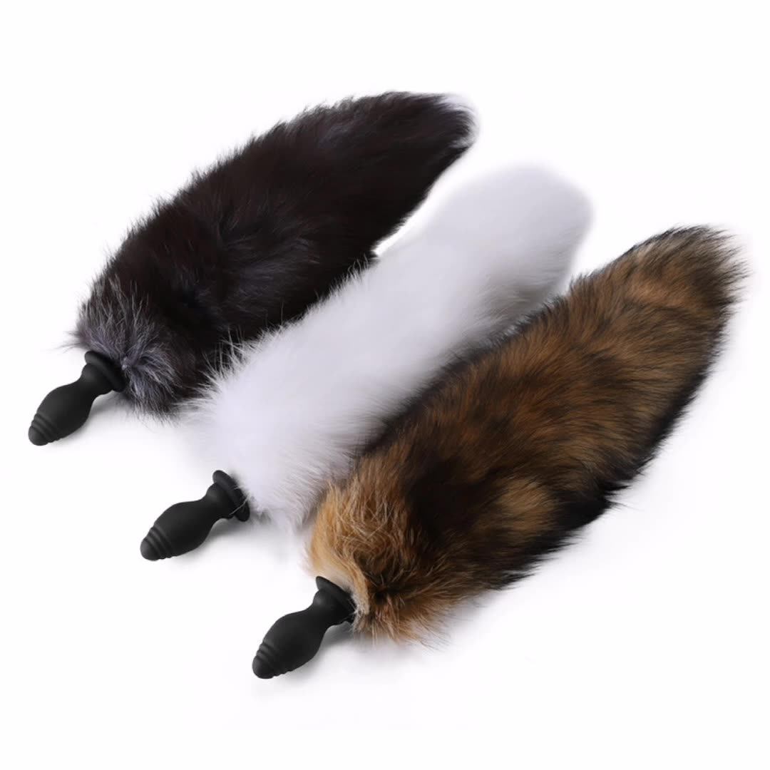 Fluffy Faux Fox Plush Anal Tail Swinging Detachable Soft Silicone ...