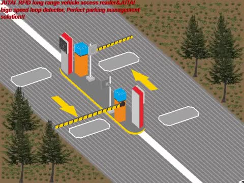 Access Control Folding Arm Parking Barrier Gate With Rfid Card Reader ...