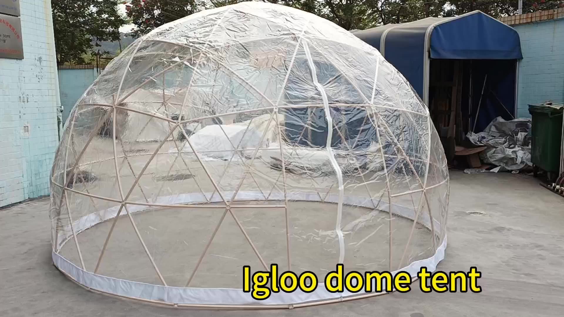 Waterproof Transparent Pvc Geodesic Dome Tent For 6-8 People Small ...