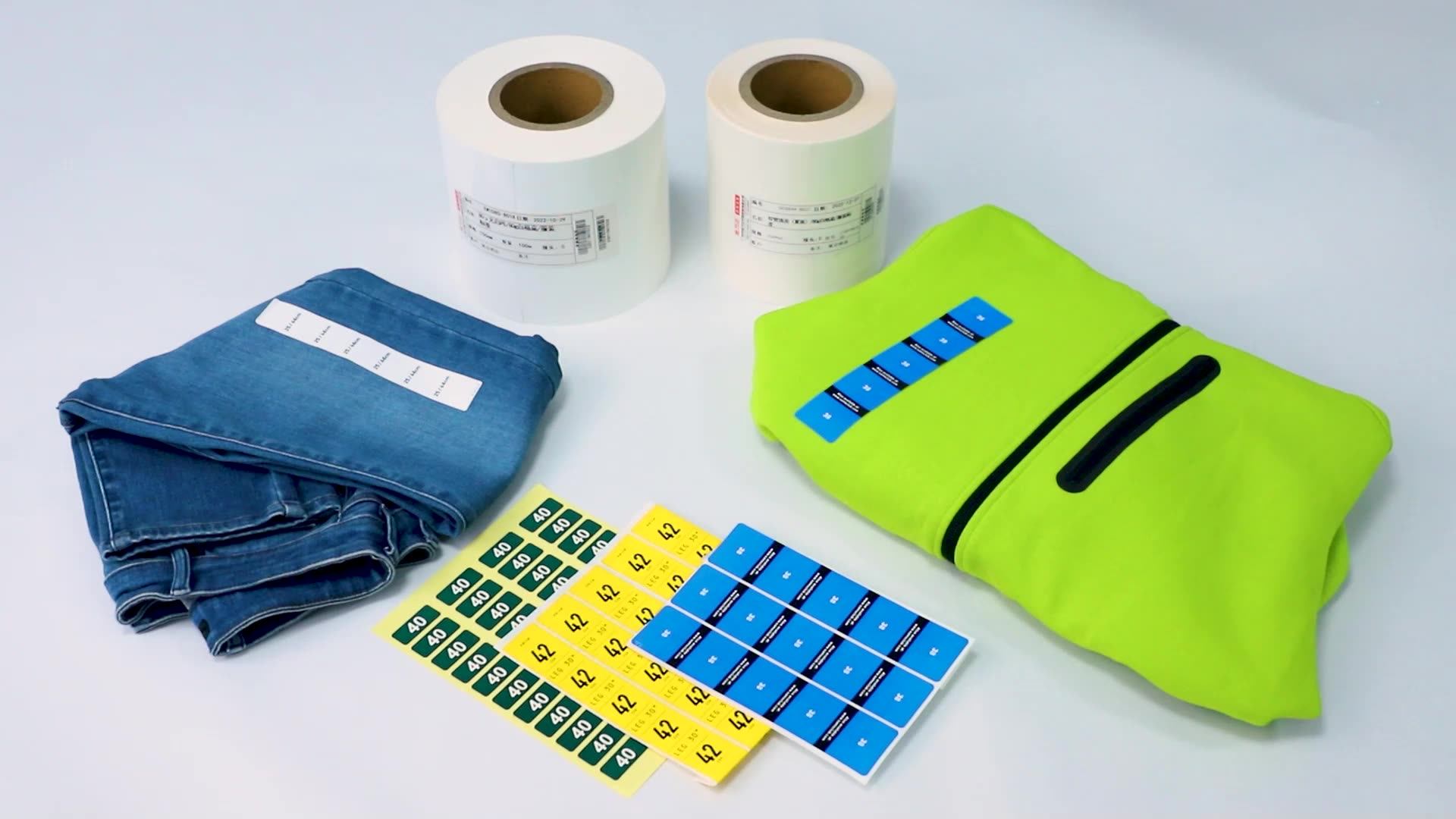 Factory Sale Roll Blank Sticker 80 Mirco Bright White Pe Film Garment ...