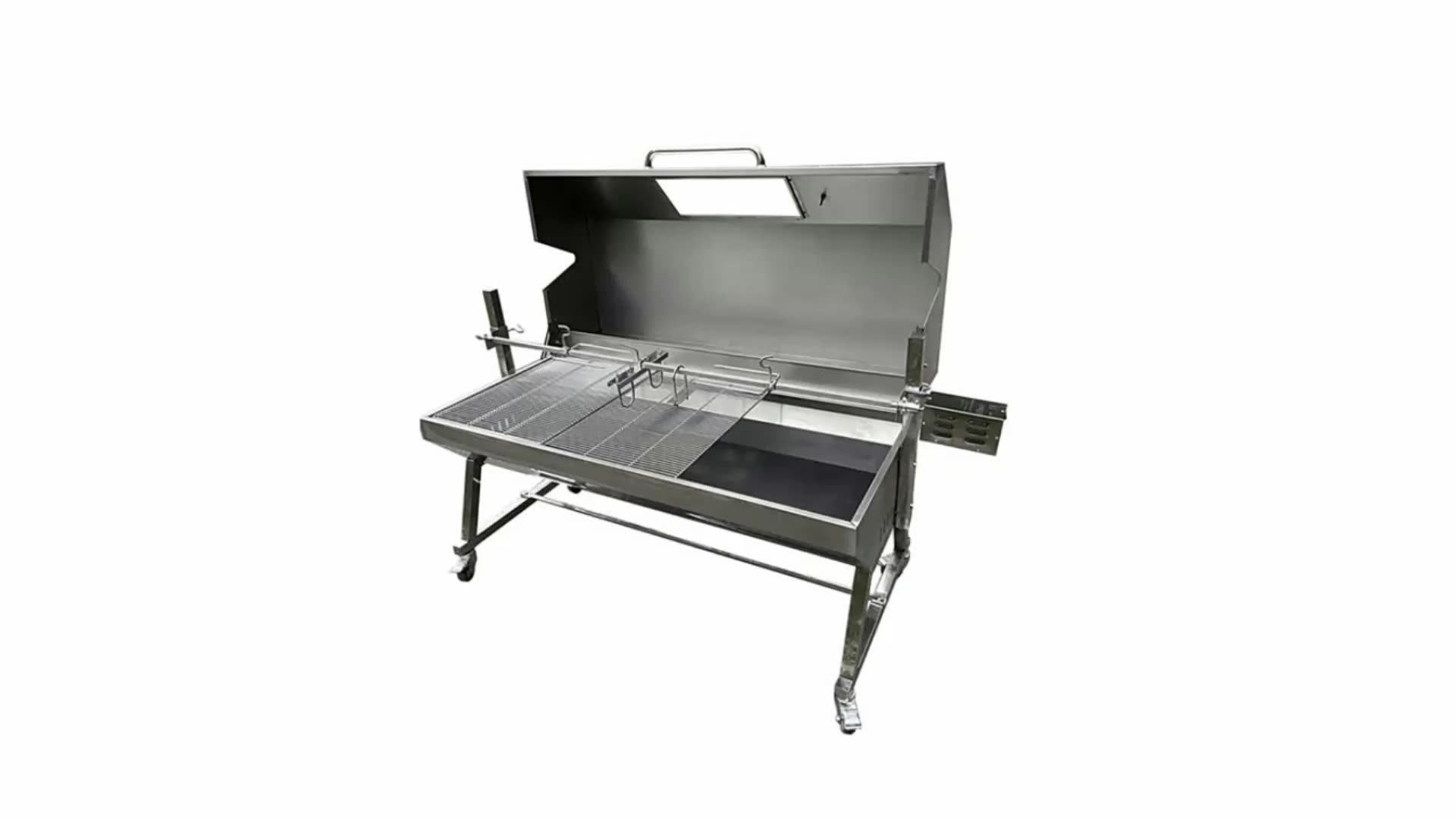Barbeque Smoker Roast Whole Lamb Rotary Stainless Grilled Chicken Grill ...