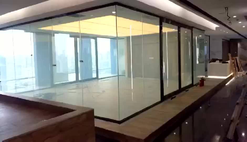 Aluminium Profile Partition Wall Divider Pant-steel Tempered Glass Full ...