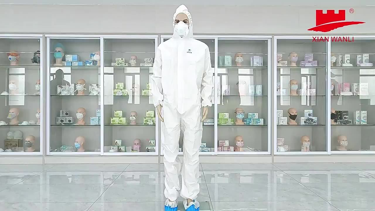 Type 5/6 Sf Disposable Microporous Coverall In Safety Clothing ...
