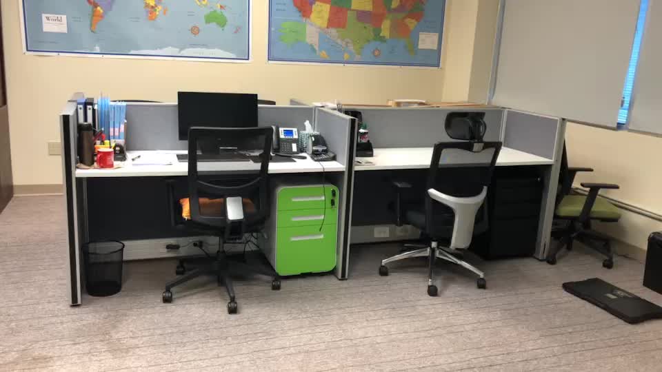 4 Person Cluster 5x5 Ft Modular Office Furniture Cubicles (foh-kpz2828 ...