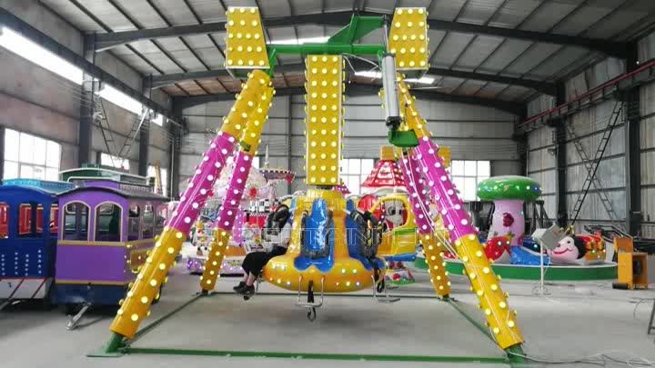 6 Seats Amusement Park Fun Fair Equipment Small Swing Carnival Game ...