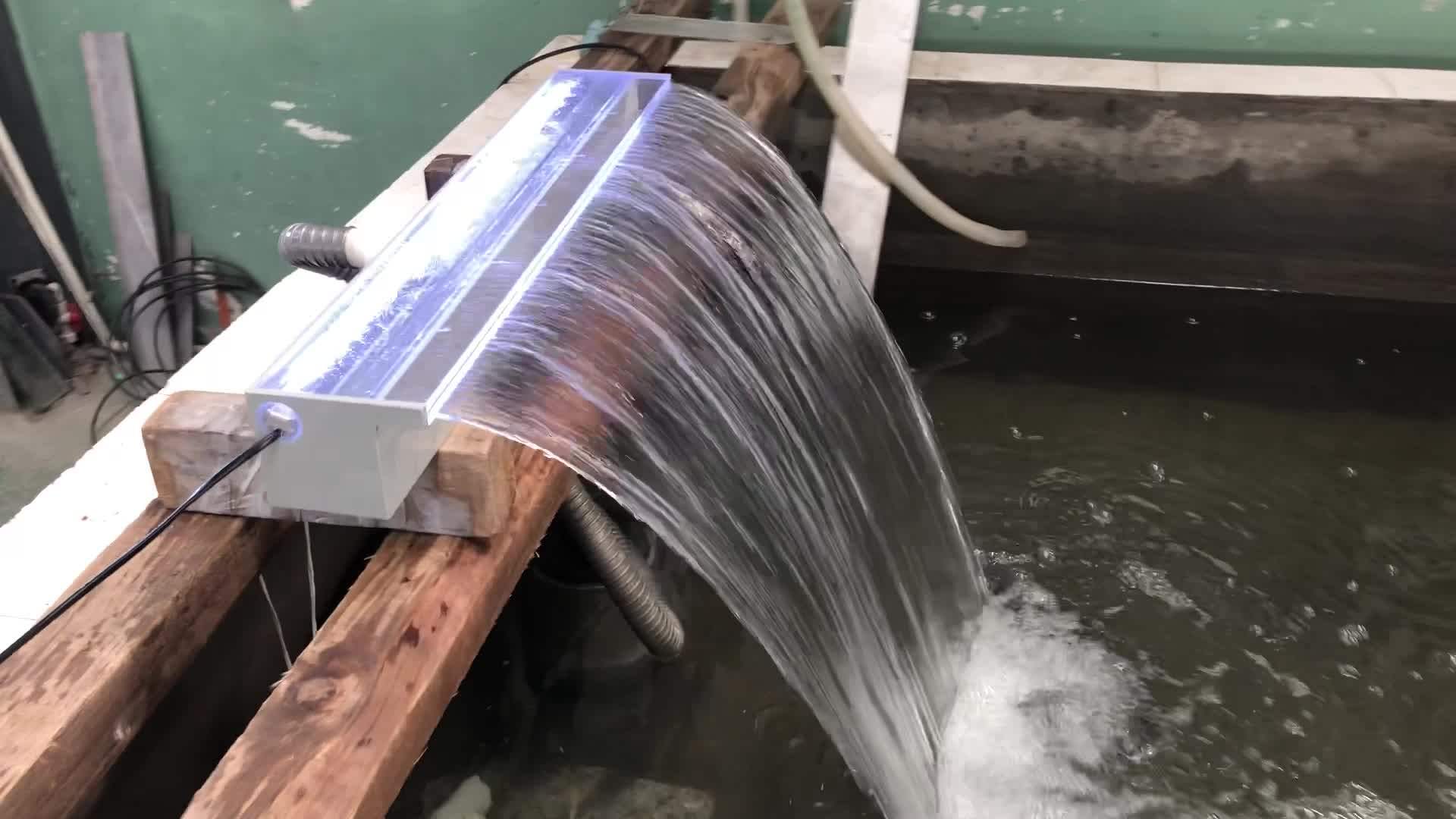 Customized Acrylic Water Descent Cascade Waterfall Spillway With Rgb ...