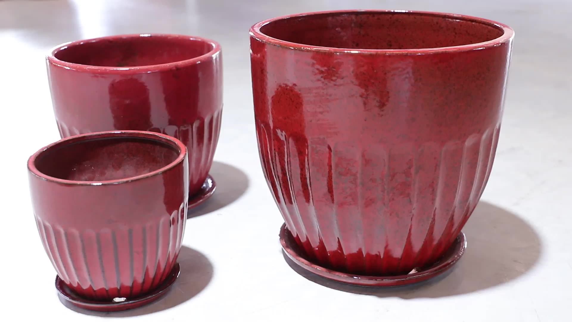 Modern Designs Glazed Ceramic Garden Pots For Planting Flowers And ...