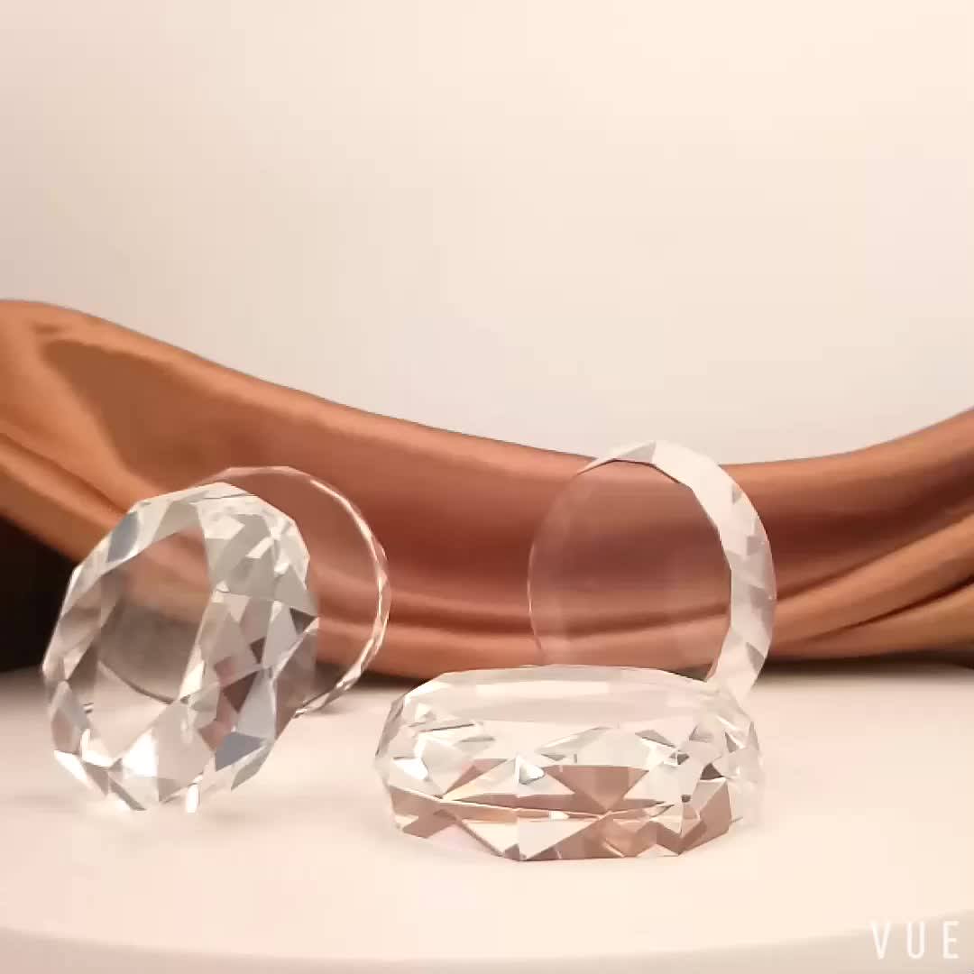 Factory Wholesale High Quality Blank Crystal Glass Round Paperweights ...